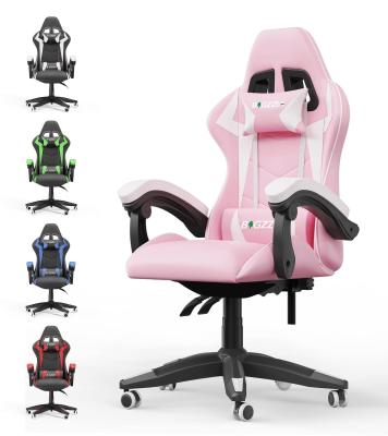 China 3 Gas Lift Reclining Video Game Chair with Headrest and Lumbar Support Comfortable for sale