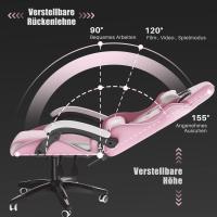 China 3 Gas Lift Reclining Video Game Chair with Headrest and Lumbar Support Comfortable for sale