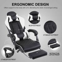 China Competitive Iron Metal Computer Racing Gaming Chair with Footrest and Lumbar Support for sale