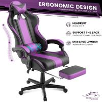 China Highly Durable Computer Gaming Chairs with Footrest for Adult Teens Metal Type Iron for sale