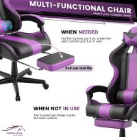 China Highly Durable Computer Gaming Chairs with Footrest for Adult Teens Metal Type Iron for sale