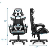 China High Back Customized Color Racing Gaming Chair with Lumbar Support and 3 Gas Lift for sale