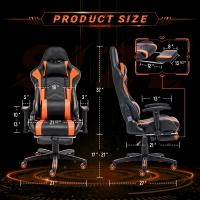 China 360 Swivel High Back Adjustable Computer Racing Chair with Footrest and Height Adjust for sale