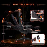 China 360 Swivel High Back Adjustable Computer Racing Chair with Footrest and Height Adjust for sale