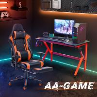 China 360 Swivel High Back Adjustable Computer Racing Chair with Footrest and Height Adjust for sale