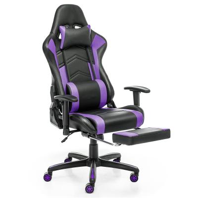 China Direct High Back Ergonomic Gaming Chair with Footrest Adjustable Computer Racing Chair for sale