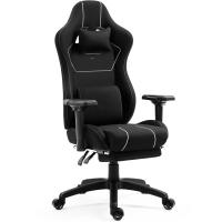 China Custom Color Adjustable Ergonomic Gamer Chair with Massage Lumbar Support and Footrest for sale