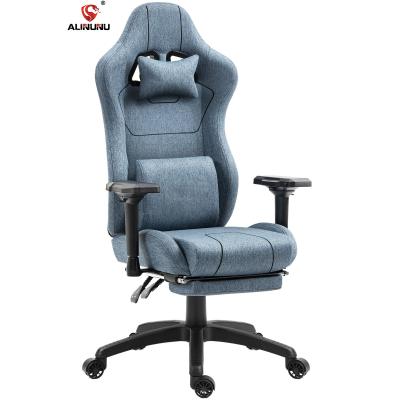 China Custom Color Ergonomic Gamer Chair with Massage Lumbar Support and Footrest ALINUNU for sale