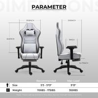China Custom Color Ergonomic Gaming Chair with Massage Lumbar Support and Adjustable Height for sale