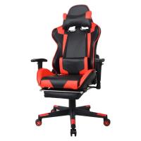 China Computer Gamer Modern Office Gaming Chair with Footrest and 2D Adjustable PU Armrests for sale