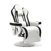China Comfortable Gaming Chair with Adjustable Footrest and Durable Fabric Armrest for sale