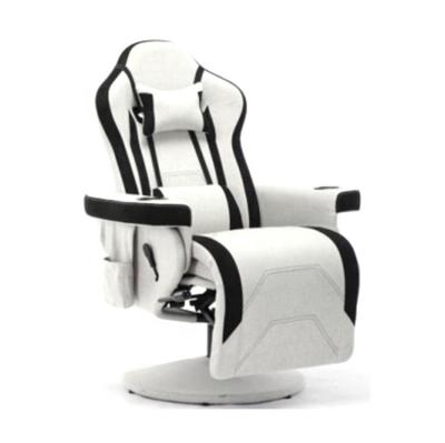 China Comfortable Gaming Chair with Adjustable Footrest and Durable Fabric Armrest for sale