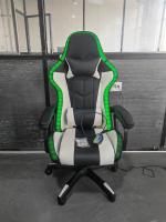 China Removable Cover Synthetic Leather Gaming Massage Chair with RGB Lights and Speakers for sale