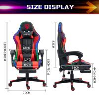 China Removable Cover Synthetic Leather Gaming Massage Chair with RGB Lights and Speakers for sale