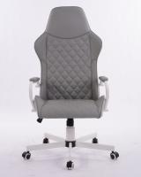 China 320 White Kd Metal Star Base Revolving Ergonomic Luxury Office Boss Chair with Gaslift for sale