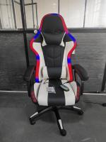 China Height Adjustable Armrest RGB LED Gaming Chair with Massage Swivel Style and Speakers for sale