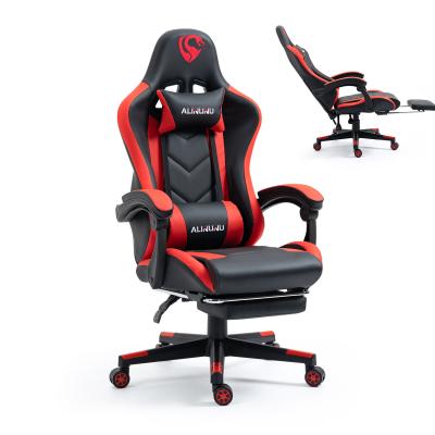 China Mail Packing Gaming Chair with Footrest 360 Degree Rotation and Height Adjustment for sale