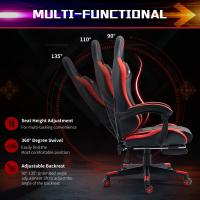 China Mail Packing Gaming Chair with Footrest 360 Degree Rotation and Height Adjustment for sale