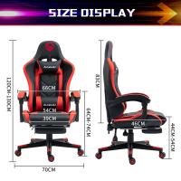 China Mail Packing Gaming Chair with Footrest 360 Degree Rotation and Height Adjustment for sale