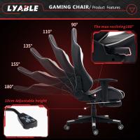 China Overseas Warehouse Delivery Hot Gaming Chair with Resting Feet Height Adjustable for sale