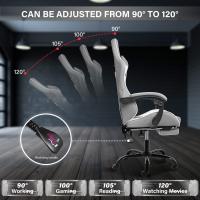 China Gaming Chair with Footrest and Lumbar Support Maximum Weight Recommendation 440 Pounds for sale