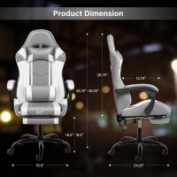China Gaming Chair with Footrest and Lumbar Support Maximum Weight Recommendation 440 Pounds for sale