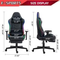 China Adjustable Computer Chair with Headrest and Lumbar Support Metal Frame Gaming Chair for sale