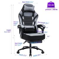 China Customized Color Gaming Chair with Footrest 400lb Memory Foam Adjustable Tilt Back Angle for sale