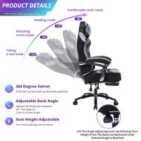 China Customized Color Gaming Chair with Footrest 400lb Memory Foam Adjustable Tilt Back Angle for sale