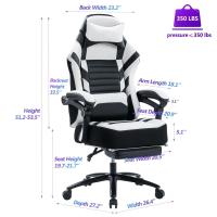 China Height Adjust Gaming Chair with Footrest 400lb Memory Foam Adjustable Tilt Back Angle for sale