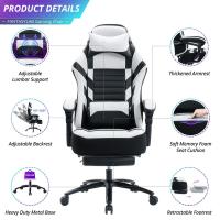 China Height Adjust Gaming Chair with Footrest 400lb Memory Foam Adjustable Tilt Back Angle for sale