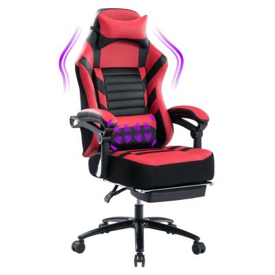 China Adjustable Tilt Back Angle Gaming Chair with Footrest and Memory Foam 400lb Capacity for sale