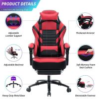 China Adjustable Tilt Back Angle Gaming Chair with Footrest and Memory Foam 400lb Capacity for sale