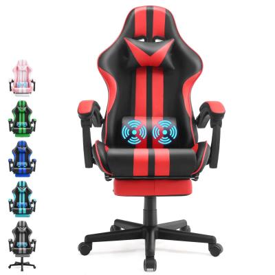 China Mail Packing Ergonomic Racing Style Gaming Chair with Headrest and Lumbar Support for sale
