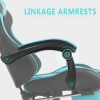 China Adjustable Height PC Game Computer Chair with Headrest Lumbar Support and Footrest for sale