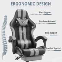 China Racing Style Gaming Chair with Footrest Headrest and Lumbar Support Customized Color for sale