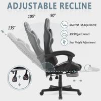 China Racing Style Gaming Chair with Footrest Headrest and Lumbar Support Customized Color for sale