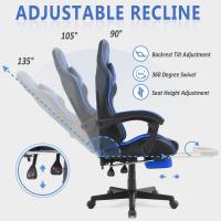 China Ergonomic Racing Style Gaming Chair with Headrest and Lumbar Support 300lb Capacity for sale