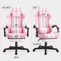 China Computer Office Gaming Chair with Footrest and Lumbar Support Maximum Weight Recommendation of 300 Pounds for sale