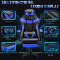China Direct Adjustable Height Gaming Chair with Leather Material Headrest and Lumbar Support for sale