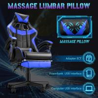 China Direct Adjustable Height Gaming Chair with Leather Material Headrest and Lumbar Support for sale