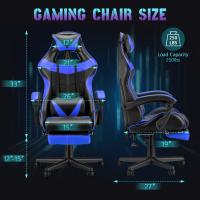China Direct Adjustable Height Gaming Chair with Leather Material Headrest and Lumbar Support for sale