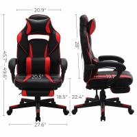 China Racing Gaming Chair with Footrest Tilt Mechanism and Lumbar Support Swivel Chair Style for sale