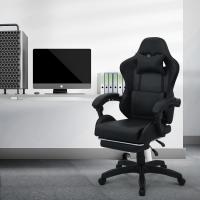 China Mail Packing Gaming Chair High Back with Footrest Headrest Lumbar Support Iron Frame for sale