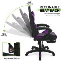 China High Back Ergonomic Video Game Chair with Footrest Headrest Lumbar Support Gaming Chair for sale