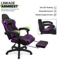 China High Back Ergonomic Video Game Chair with Footrest Headrest Lumbar Support Gaming Chair for sale