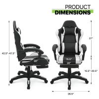 China Swivel Gaming Chair with Footrest Headrest Lumbar Support Black High Back Other Style for sale