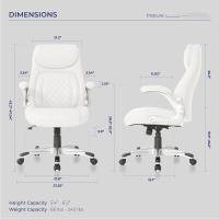 China Comfortable PU Leather Office Chair with Lumbar Support 27.55D x 26.77W x 43.3H Inch for sale