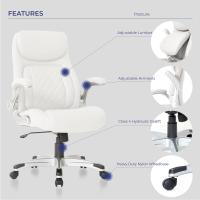 China Comfortable PU Leather Office Chair with Lumbar Support 27.55D x 26.77W x 43.3H Inch for sale