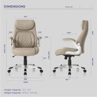 China Stylish Ergonomic PU Leather Office Chair with Lumbar Support and FlipAdjust Armrests for sale